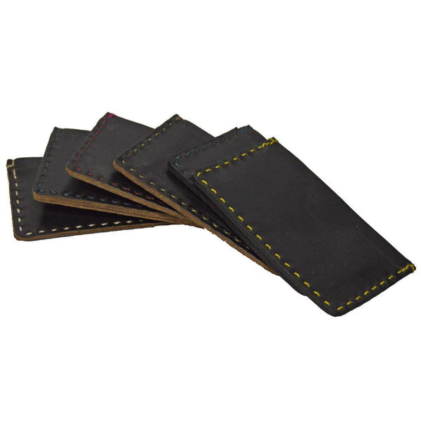 Handsewn 2 pocket slide Card Holder - Artisan Leather by Sole Survivor